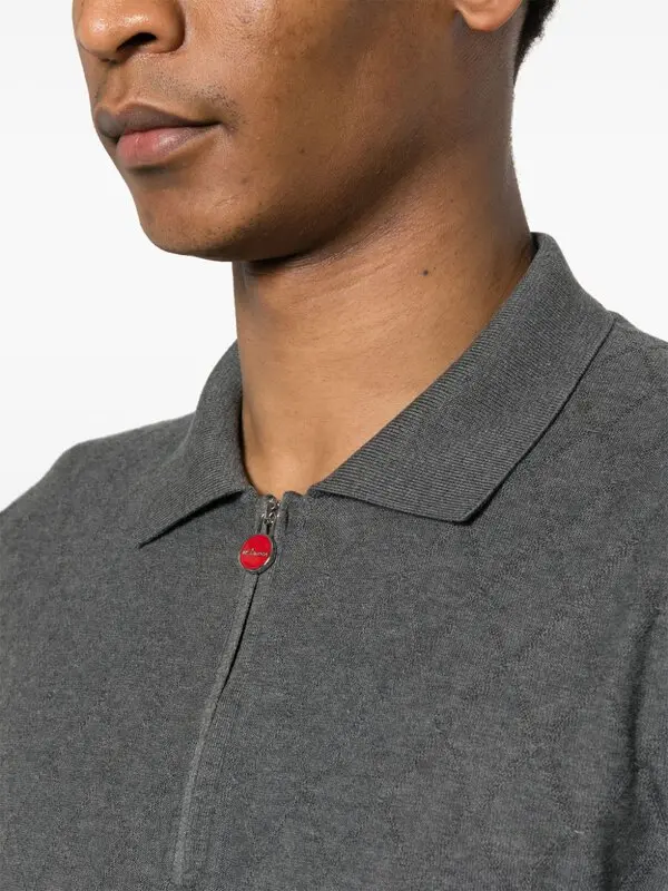 Kiton Knitted Polo Shirt - Grey