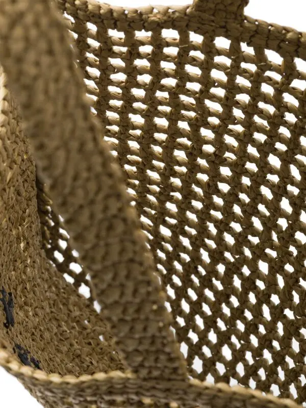 Prada Raffia Tote Bag - Green