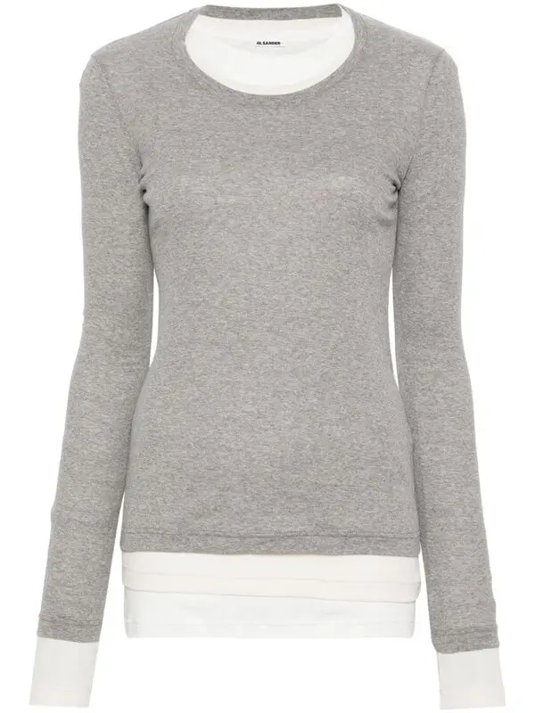 JIL SANDER Cotton Ribbed T-shirt Set - Neutrals