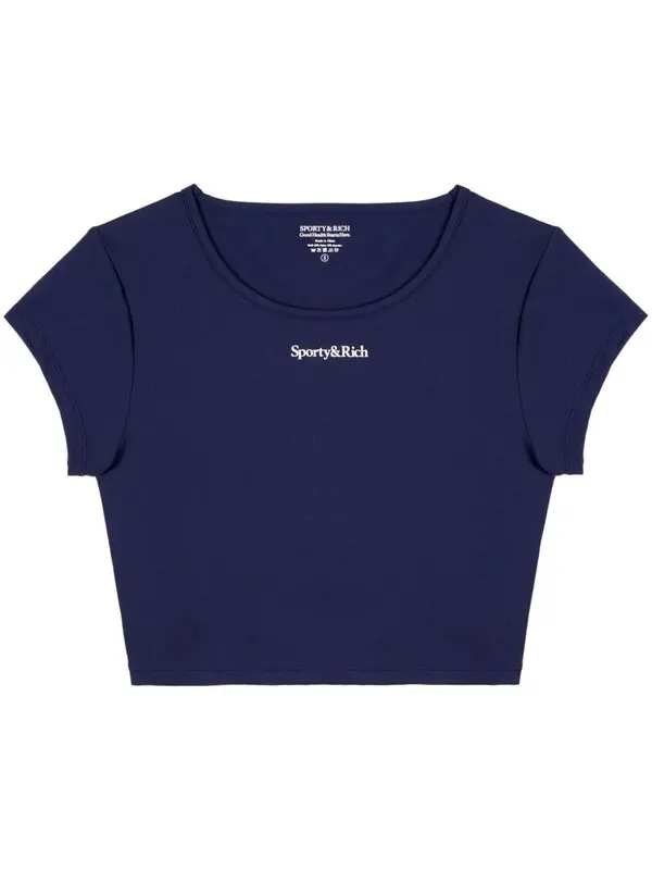 SPORTY & RICH Serif-logo Training T-shirt