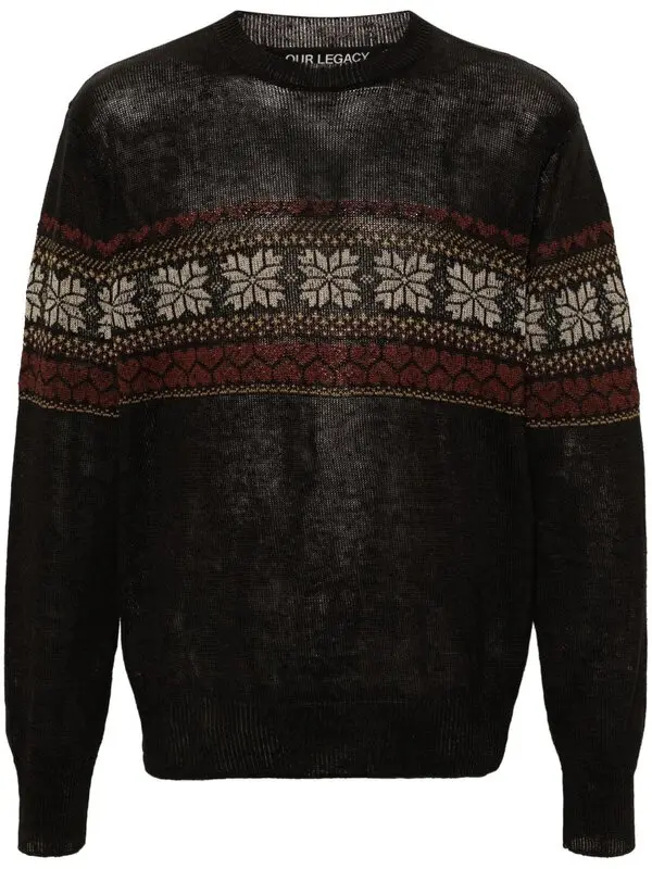 Our Legacy Patterned Intarsia-knit Jumper