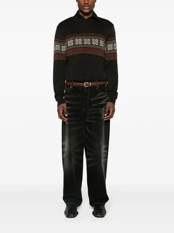 Our Legacy Patterned Intarsia-knit Jumper