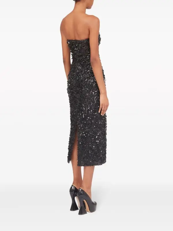 MAISON MARGIELA Hand-embroidered Sequin Midi Dress