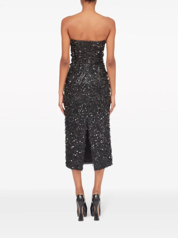 MAISON MARGIELA Hand-embroidered Sequin Midi Dress