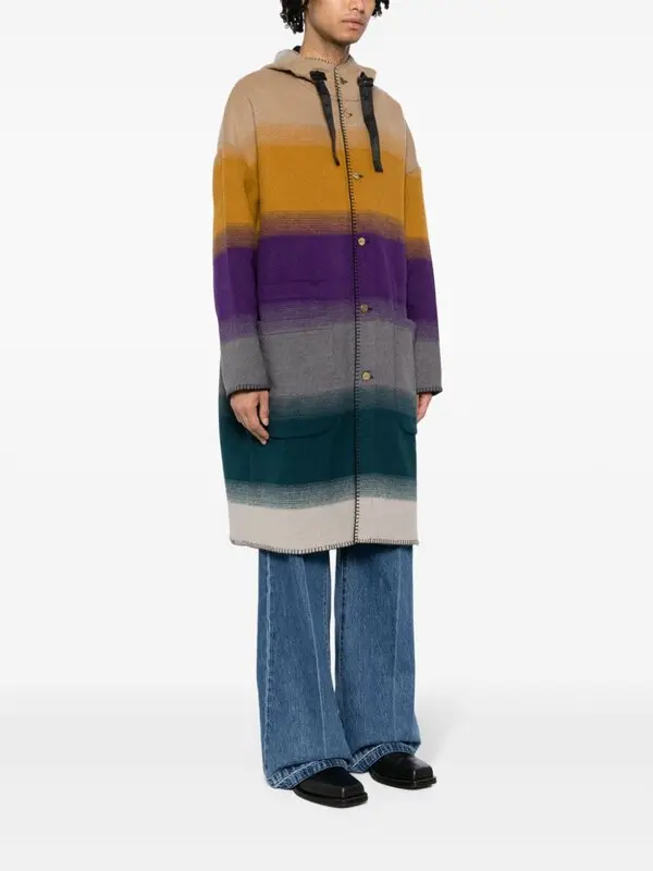Roberto Cavalli Blanket Stitched Colour-block Coat