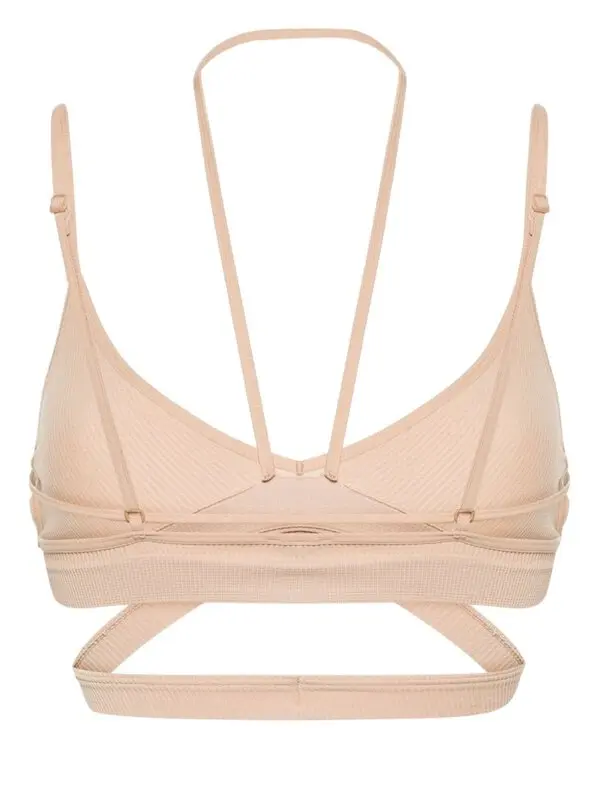 ANDREĀDAMO Ribbed Strappy Halterneck Bra