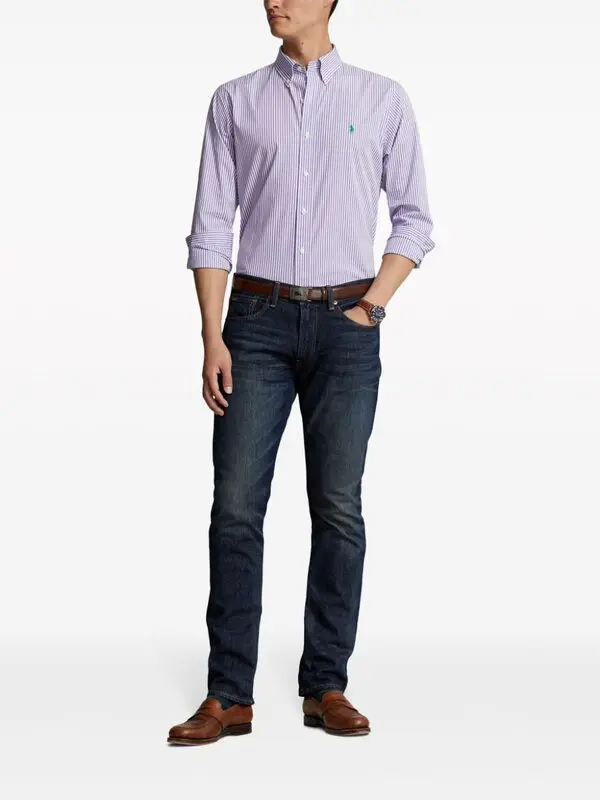 Polo Ralph Lauren Polo Pony-embroidered Striped Shirt - White