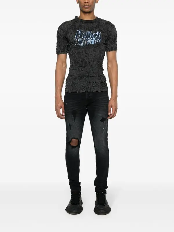 PURPLE BRAND Mid-rise Skinny Jeans - Black