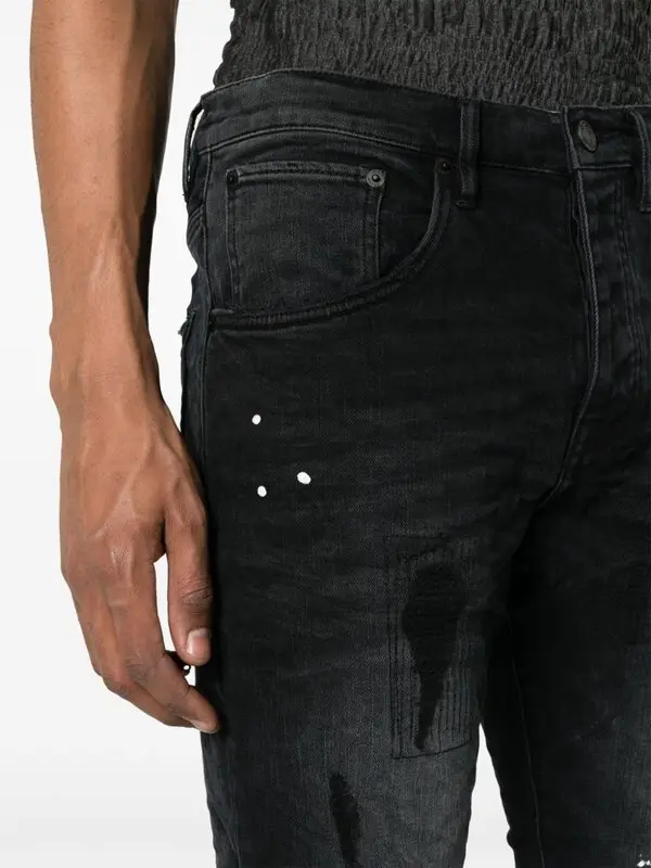 PURPLE BRAND Mid-rise Skinny Jeans - Black