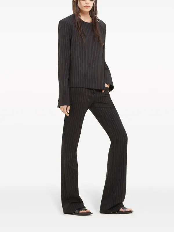 COURREGES Buckled Pinstripe Blazer