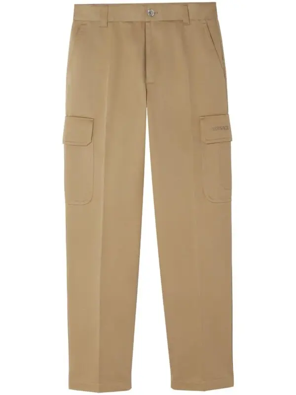 Versace Logo-embroidered Cargo Trousers