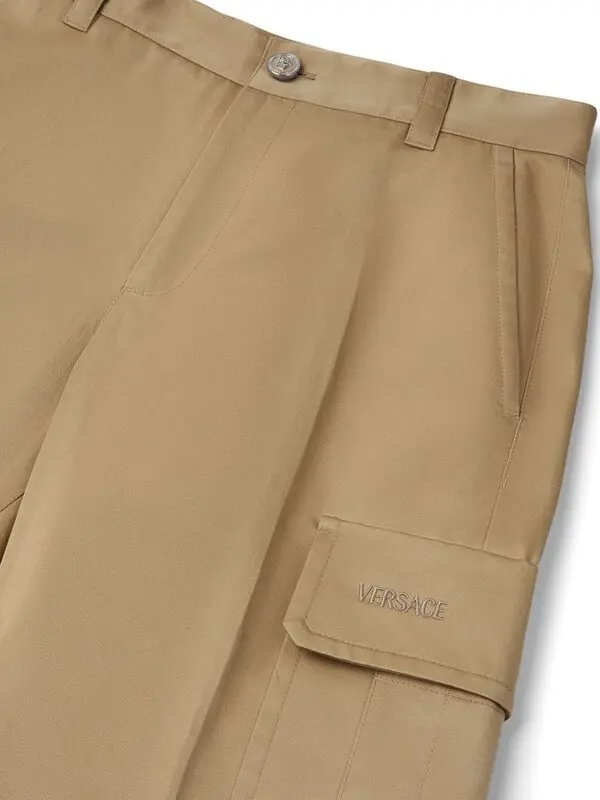 Versace Logo-embroidered Cargo Trousers