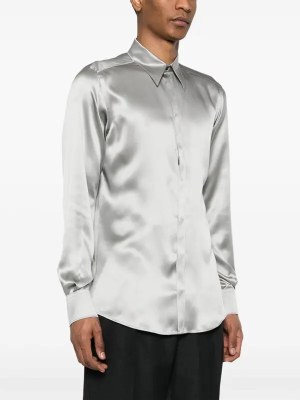 Dolce & Gabbana Satin-weave Silk Shirt