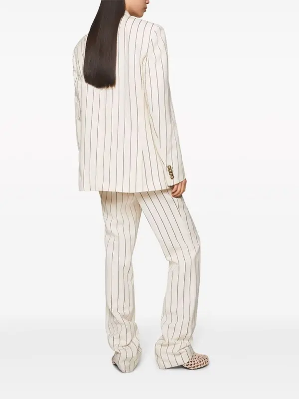 Stella McCartney Pinstriped Single-breasted Blazer - White
