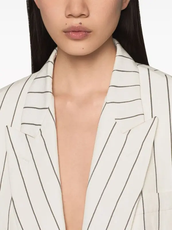 Stella McCartney Pinstriped Single-breasted Blazer - White