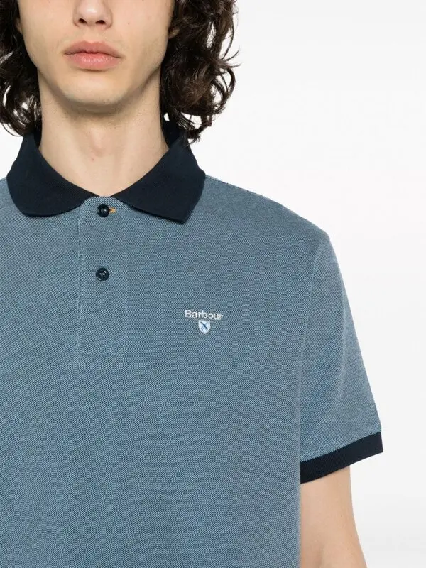 Barbour Logo-embroidered Polo Shirt - Blue