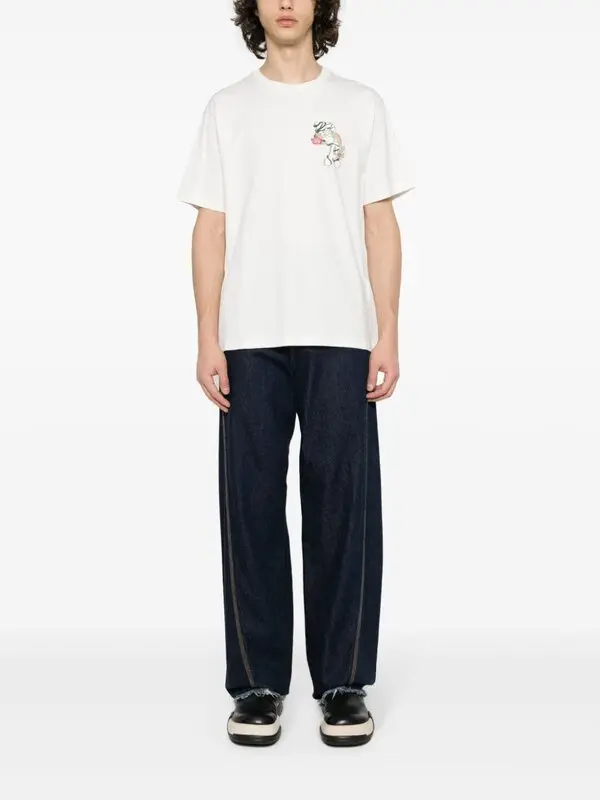 Emporio Armani Monogram-print Cotton T-shirt