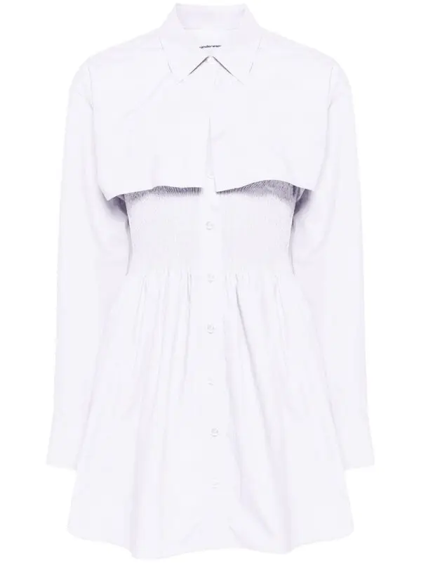 Alexander Wang Smocked Mini Shirt Dress