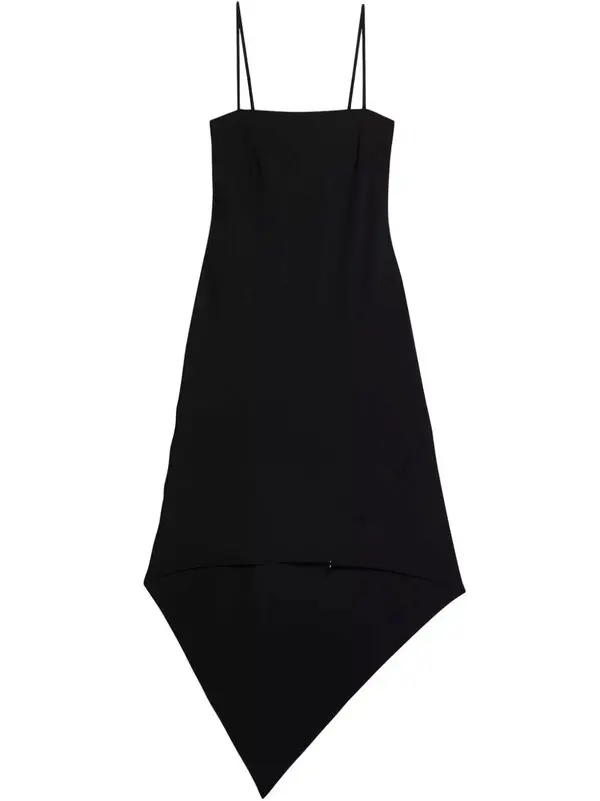 Helmut Lang Asymmetric Virgin Wool Dress