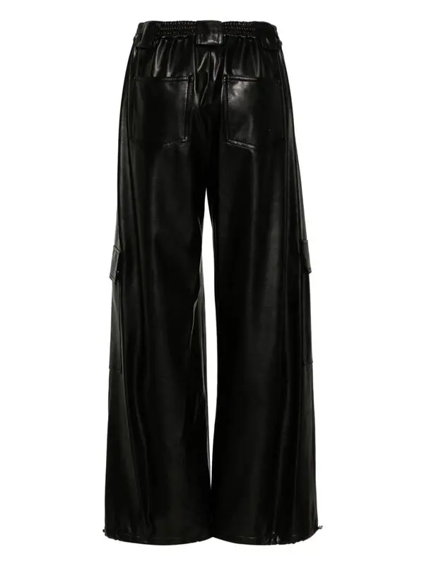 Simkhai Faux-leather Cargo Trousers - Black