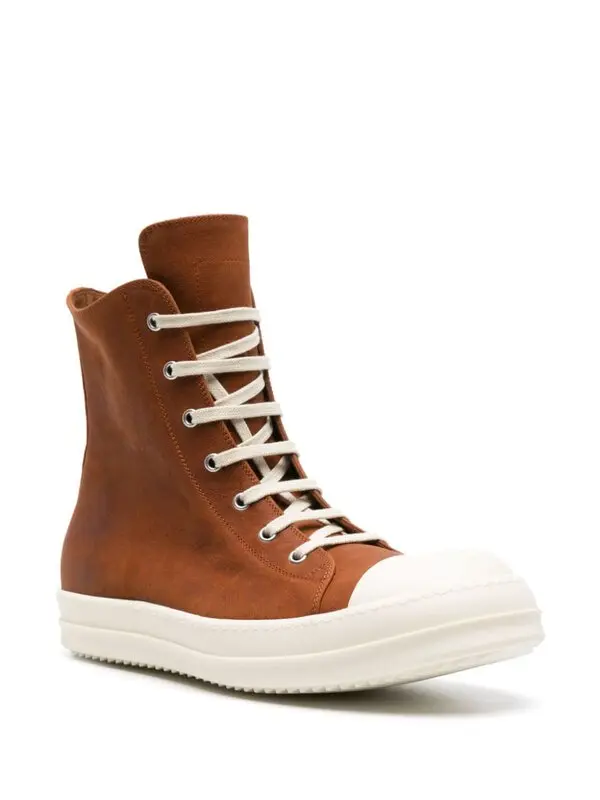 Rick Owens Suede High-top Sneakers