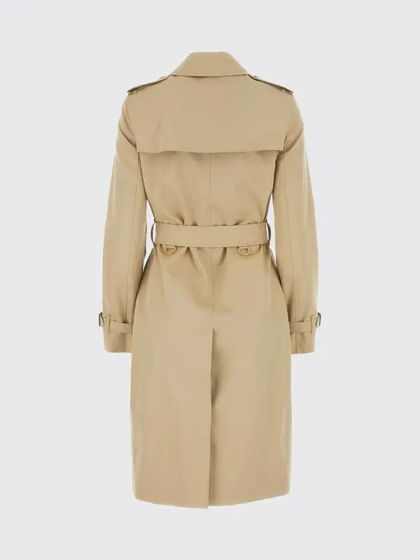 Burberry Knee-length Double-breasted Cotton Trench Coat With Belt And Epaulettes