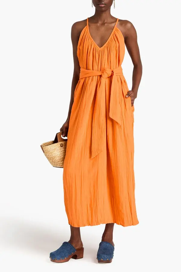 mara hoffman orange dress Mara Hoffman's New Dress with Circ Is Fully Recyclable