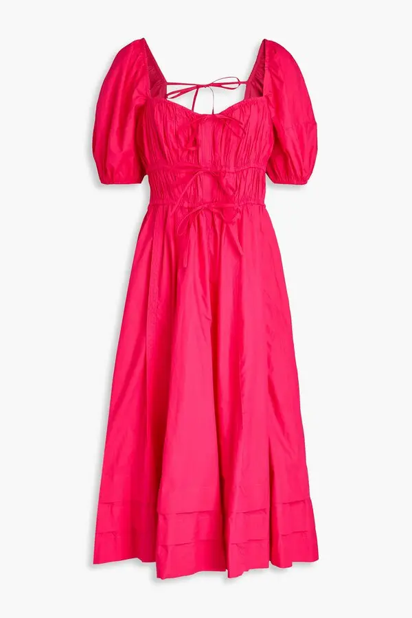 Ulla Johnson Palma Gathered Cottonpoplin Midi Dress