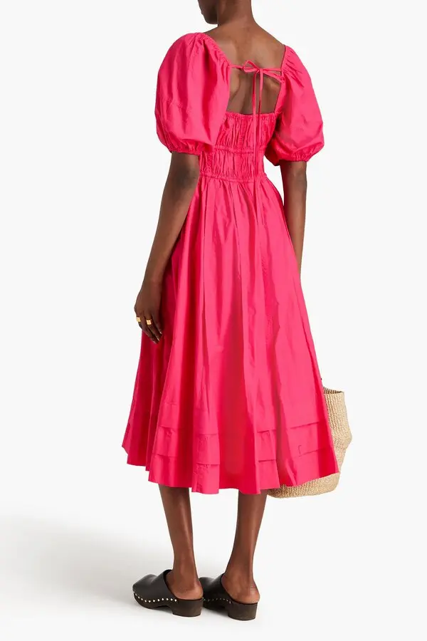 Ulla Johnson Palma Gathered Cottonpoplin Midi Dress