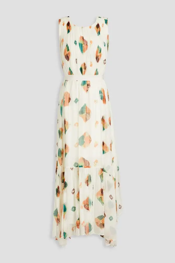 Ulla Johnson Sarai Printed Silk-crepon Maxi Dress