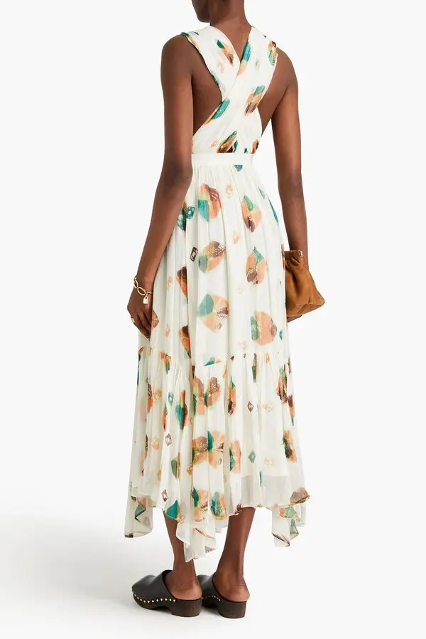 Ulla Johnson Sarai Printed Silk-crepon Maxi Dress