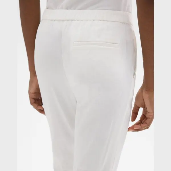 Theory Treeca Pull-on Pant In Good Linen - White