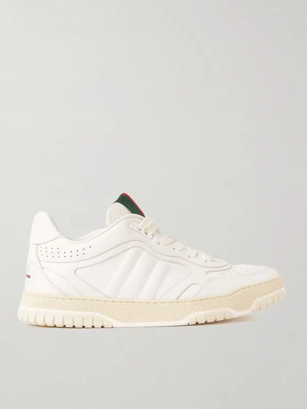 Gucci Re-web Leather Sneakers - White