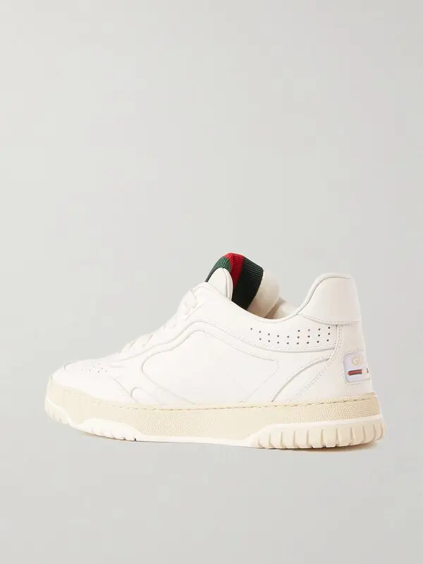 Gucci Re-web Leather Sneakers - White