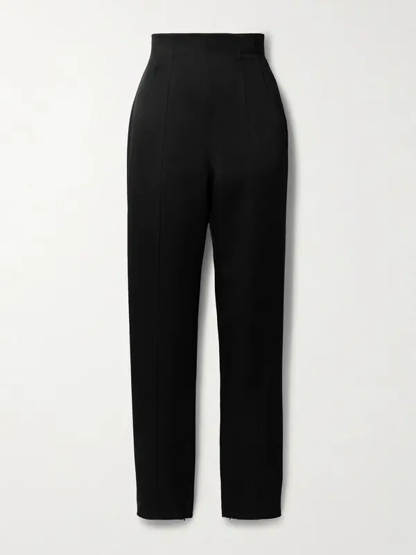 Khaite Lenn High-rise Skinny-leg Crepe Trousers