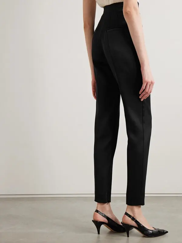 Khaite Lenn High-rise Skinny-leg Crepe Trousers