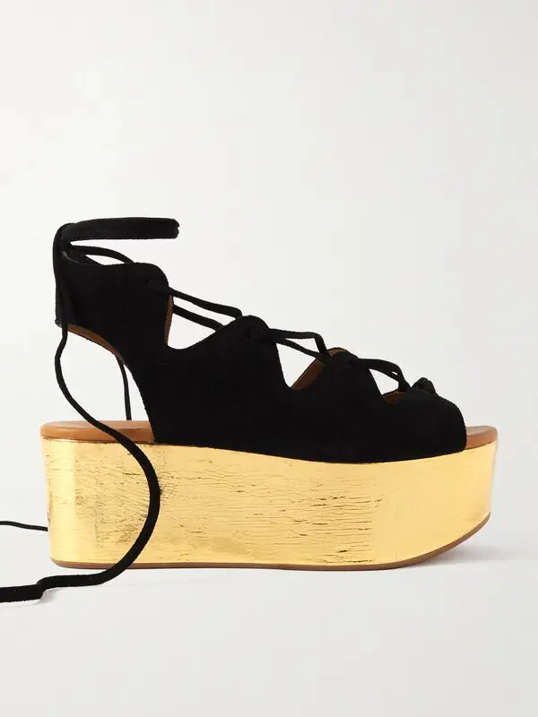 See By Chloé Liana Suede Platform Sandals - Black