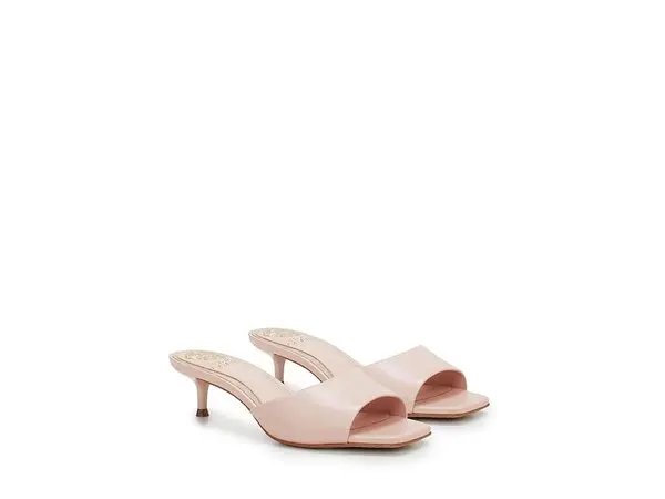 Vince Camuto Faiza Open Squared-toe Kitten Heel Sandals - Pink