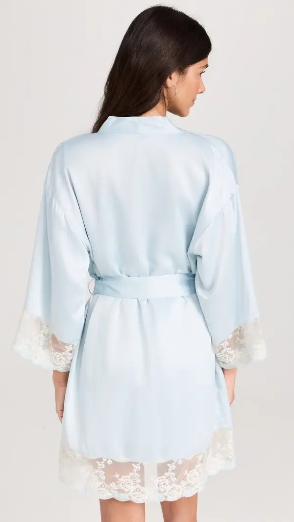 Flora Nikrooz Rosa Charmeuse Kimono - Ice Flow
