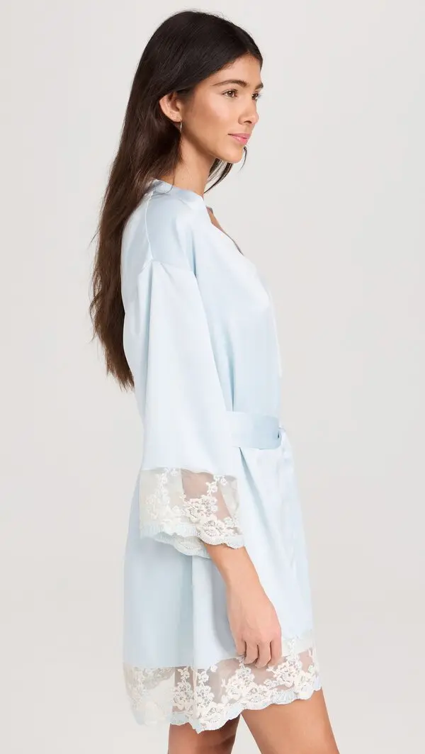 Flora Nikrooz Rosa Charmeuse Kimono - Ice Flow