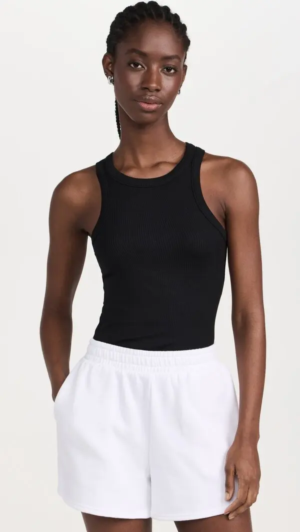 Splits59 Kiki Ribbed Tank Top - Black