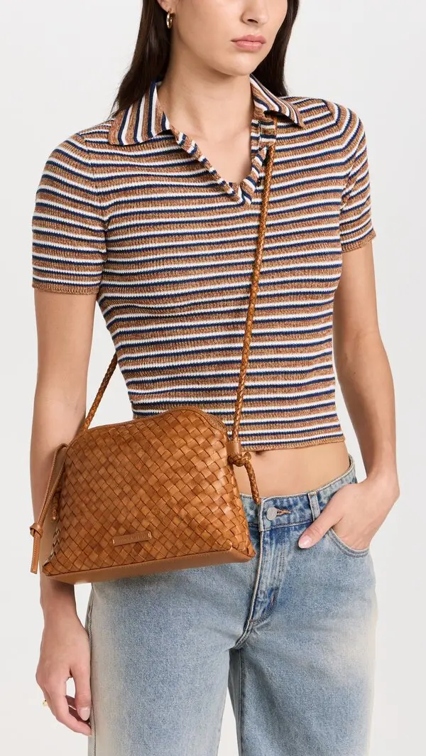 LOEFFLER RANDALL Mallory Woven Crossbody Bag - Timber