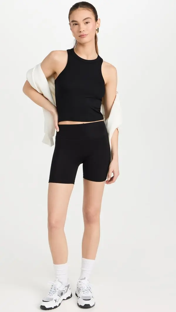 Splits59 Kiki Rib Crop Top - Black