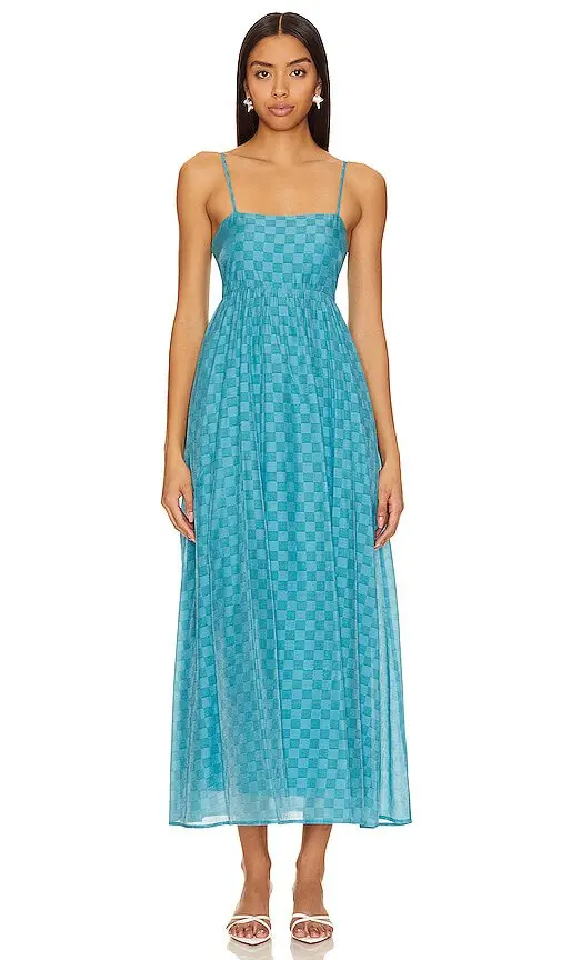 green emerald velvet dress Lucille Maxi Dress - Juicy Stripe Pink/Orange main image 0