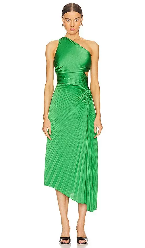 Ladies Dresses Nicole Miller Pleated Dress Women's Nicole Miller One  Shoulder Pleated Maxi Dress