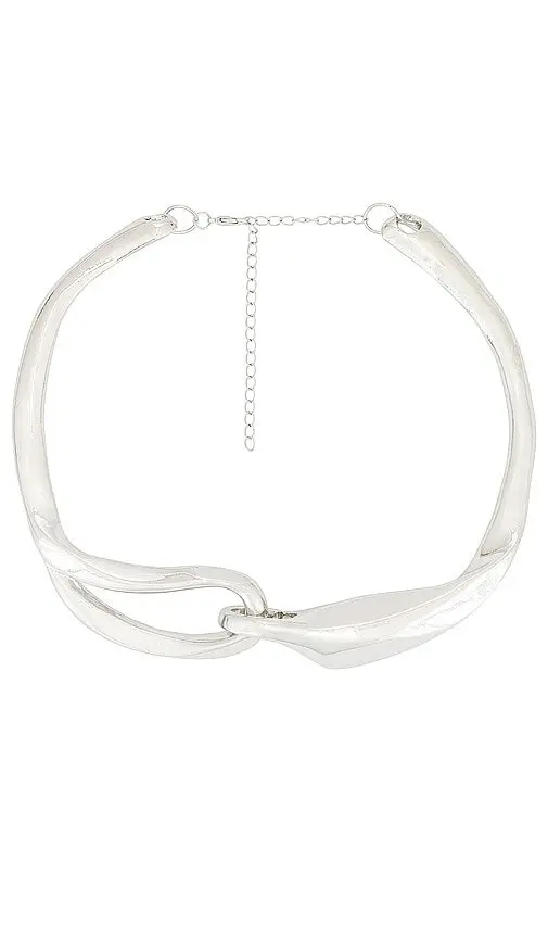 AMBER SCEATS Metallic Choker - Silver