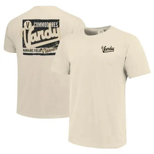 IMAGE ONE Vanderbilt Commodores Baseball Throwback Comfort Color T-shirt - Cream