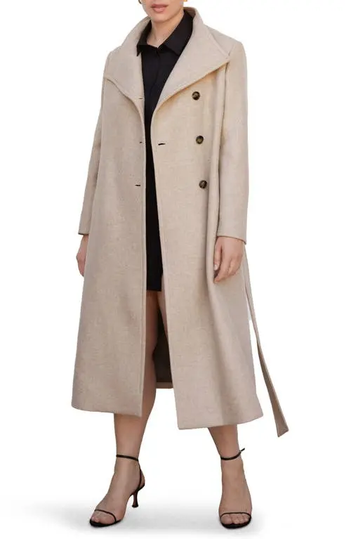 Mango Longline Wool-blend Belted Coat