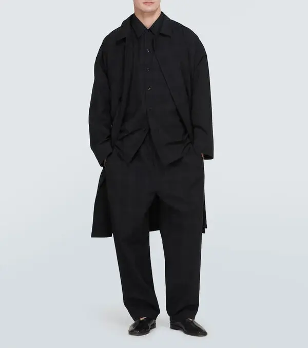 LEMAIRE Checked Wool Seersucker Pants