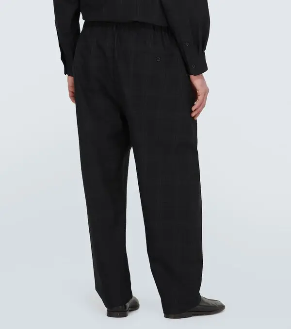LEMAIRE Checked Wool Seersucker Pants
